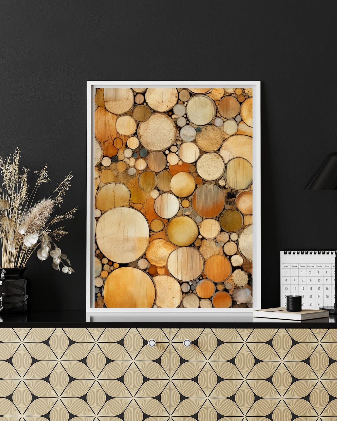 Tree Ring 2 Wall Art, Nature Wood Print, Earth Tone Decor, Rustic Wall ...