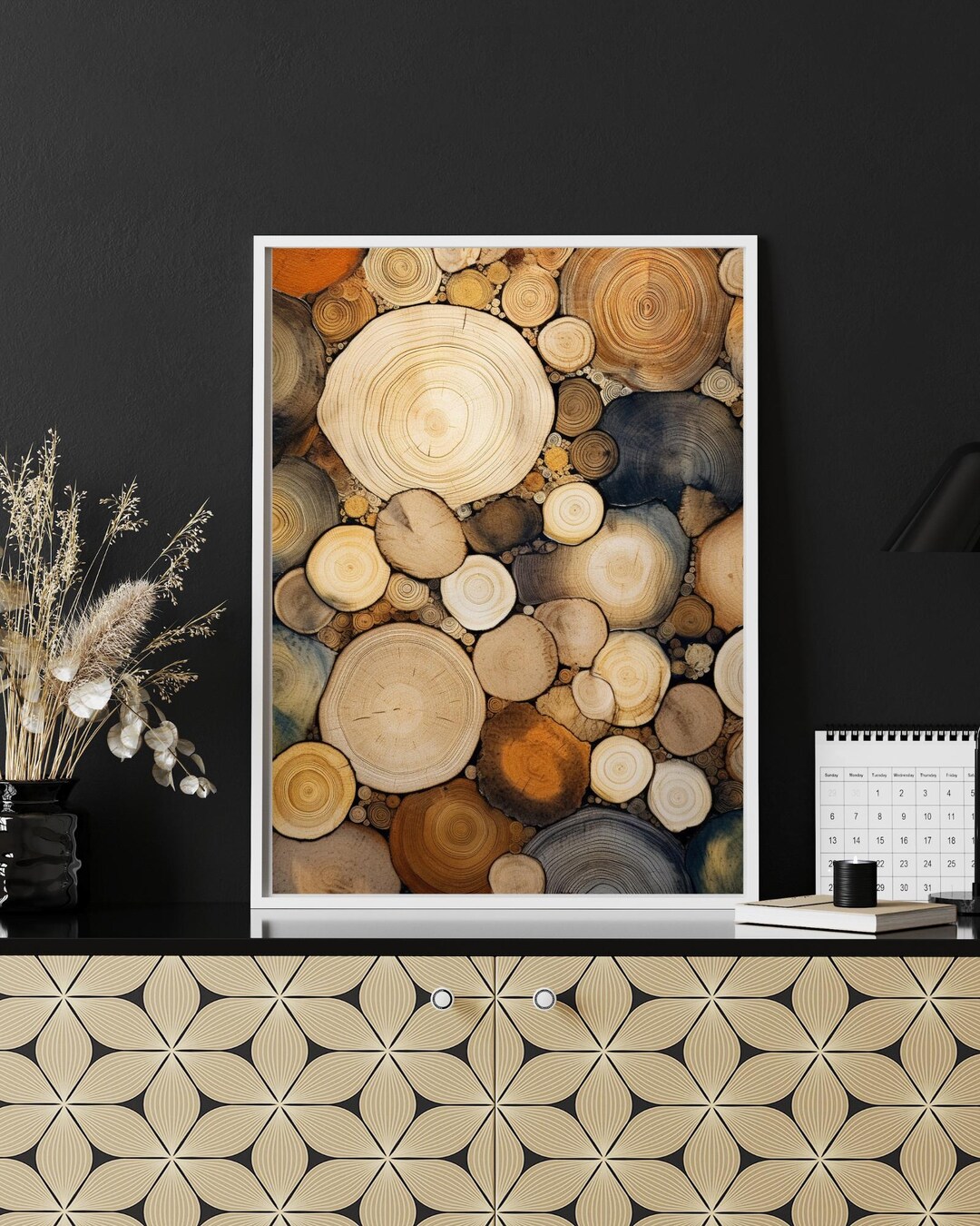 Tree Ring 1 Wall Art, Nature Wood Print, Earth Tone Decor, Rustic Wall ...
