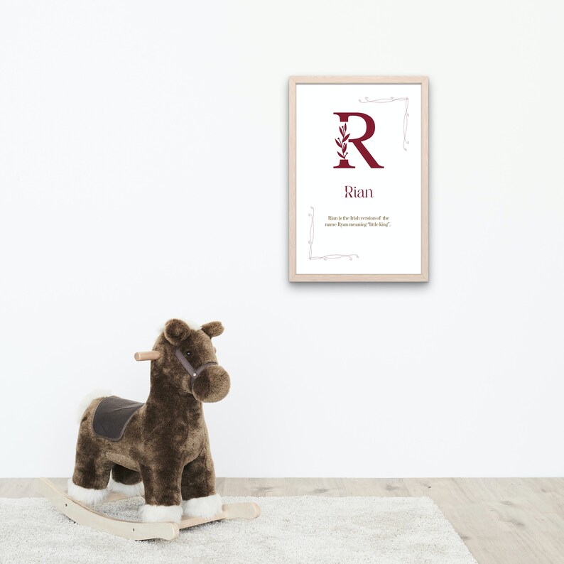 Rian Name Meaning Print | Irish Name Definition Wall Art | Digital ...