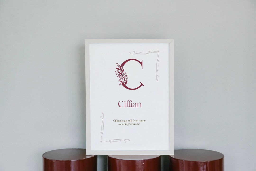 Cillian | Name Art Print | Irish Wall Art | Baby Name Print | Home ...