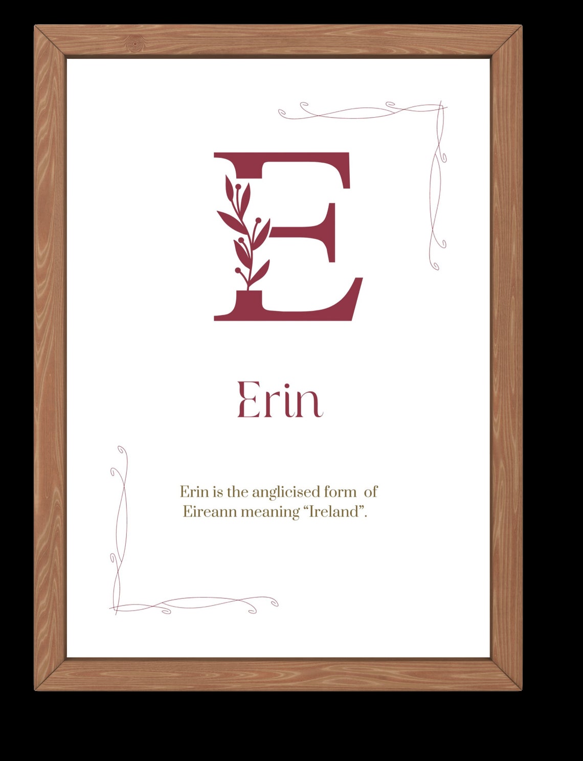 Erin | Name Art Print | Irish Wall Art | Baby Shower Gifts | Home Decor ...