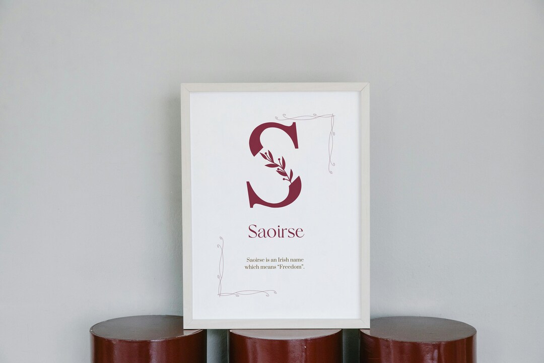 Saoirse | Digital Download | Irish Wall Art | Baby Name Print | Home ...