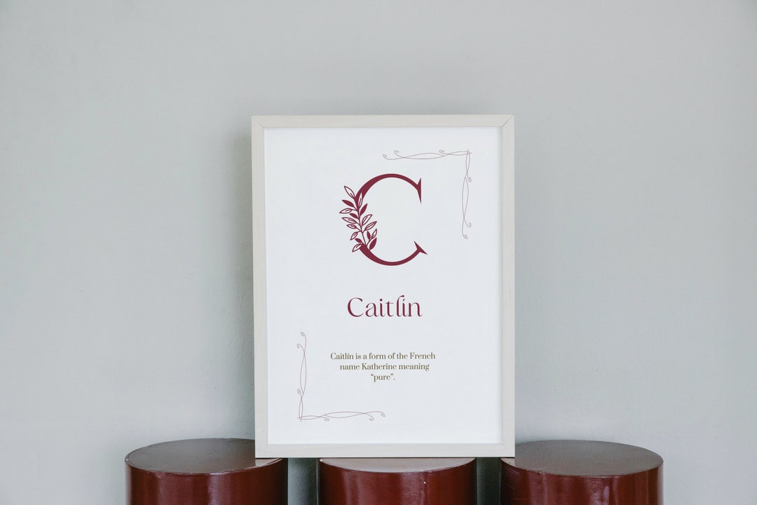 Caitlin | Name Art Print | Irish Wall Art | Baby Name Print | Home ...