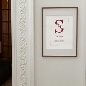 Saoirse | Digital Download | Irish Wall Art | Baby Name Print | Home ...