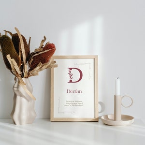 Declan | Name Art Print | Irish Wall Art | Baby Name Print | Home Decor ...