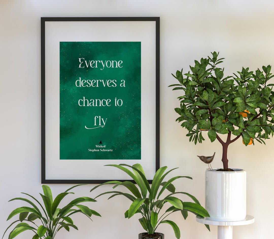Wicked the Musical - Elphaba - Defying Gravity Fly - Quote Poster Wall ...