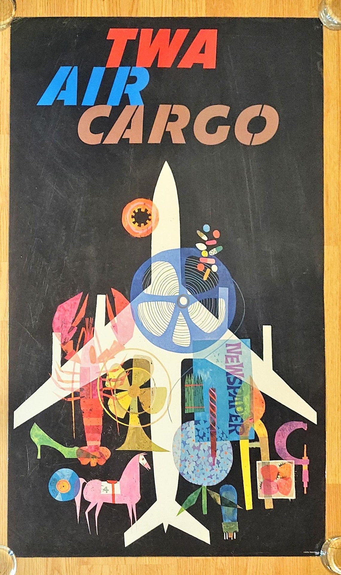 TWA Air Cargo, Original Vintage Travel Poster - Etsy
