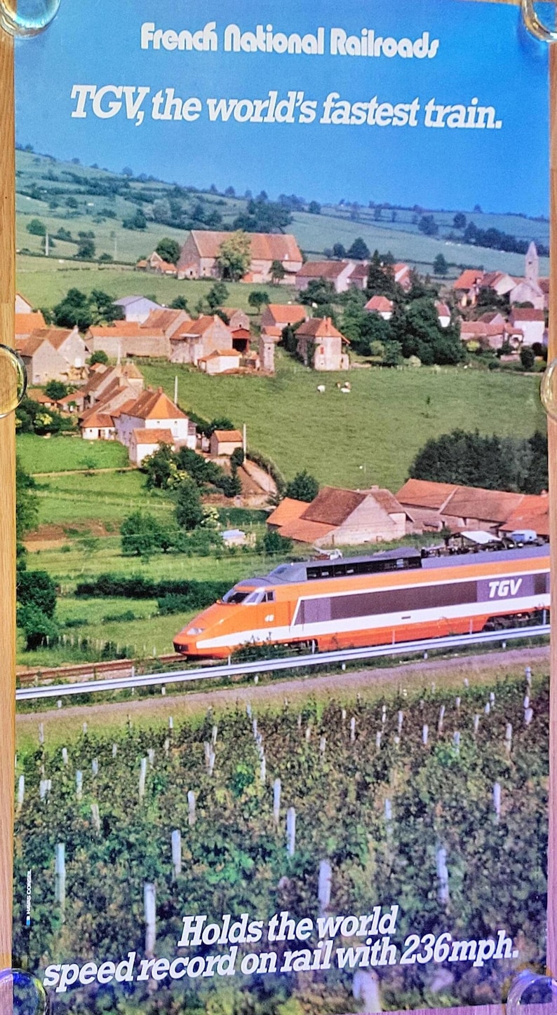 Vintage Railroad Poster Bundle, TGV and New York, New 20th Century ...