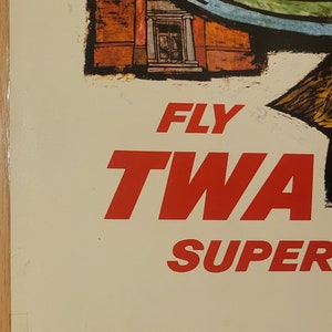 TWA Super Jets Philadelphia, Original Vintage Travel Poster - Etsy