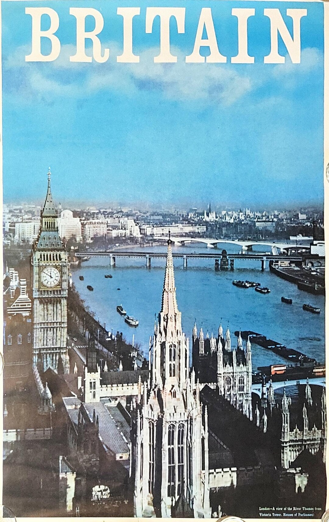 Britain, Original Vintage Travel Poster - Etsy