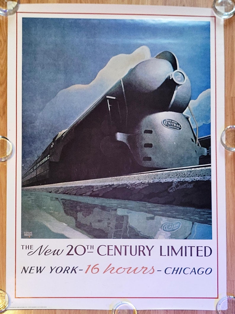 Vintage Railroad Poster Bundle, TGV and New York, New 20th Century ...