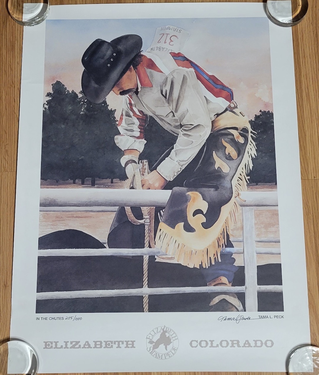 Elizabeth, CO Stampede Rodeo - in the Chutes, Lithograph Print - Etsy