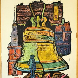 TWA Super Jets Philadelphia, Original Vintage Travel Poster - Etsy