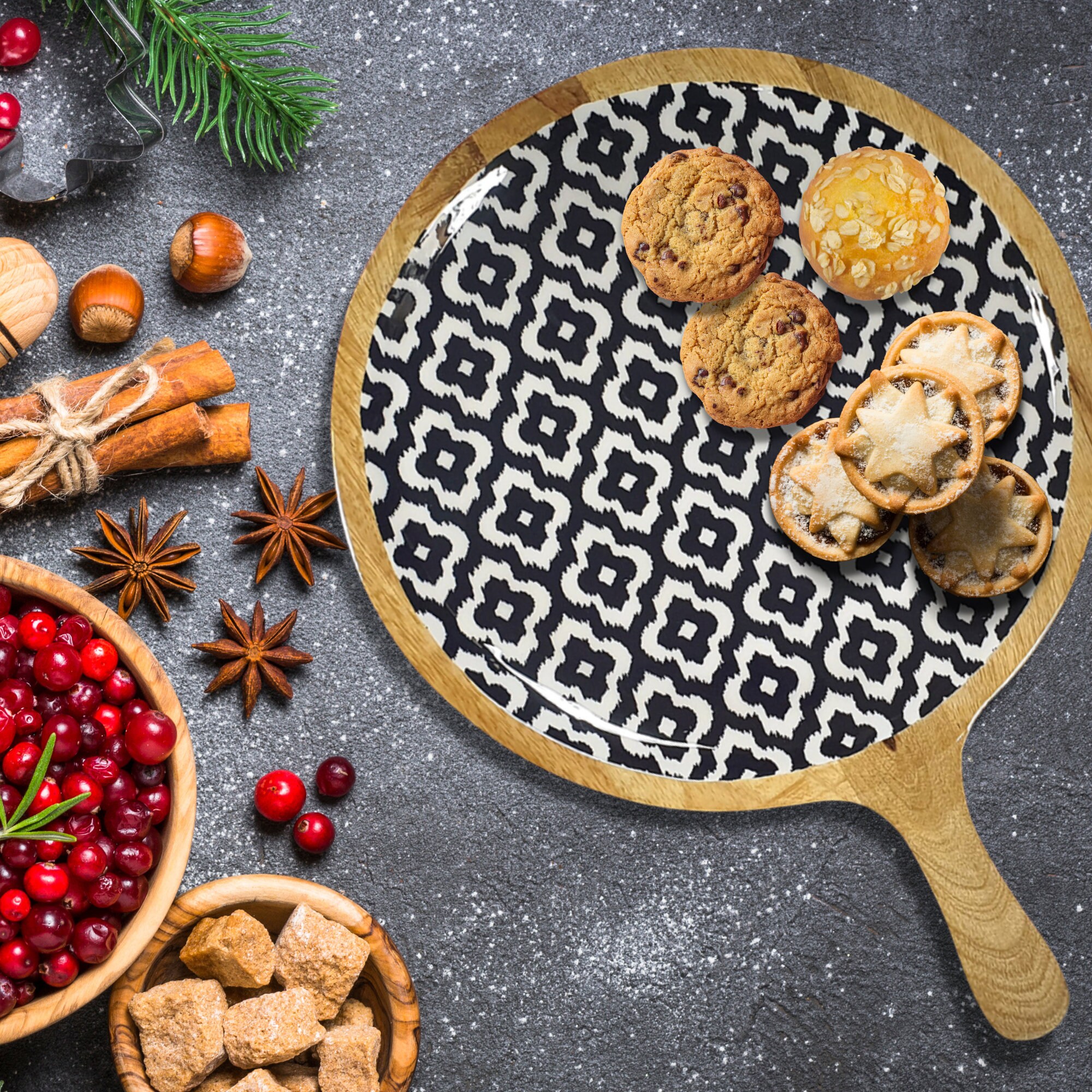 Handmade Serving Platter Charcuterie Board Solid Mango Wood Stunning ...