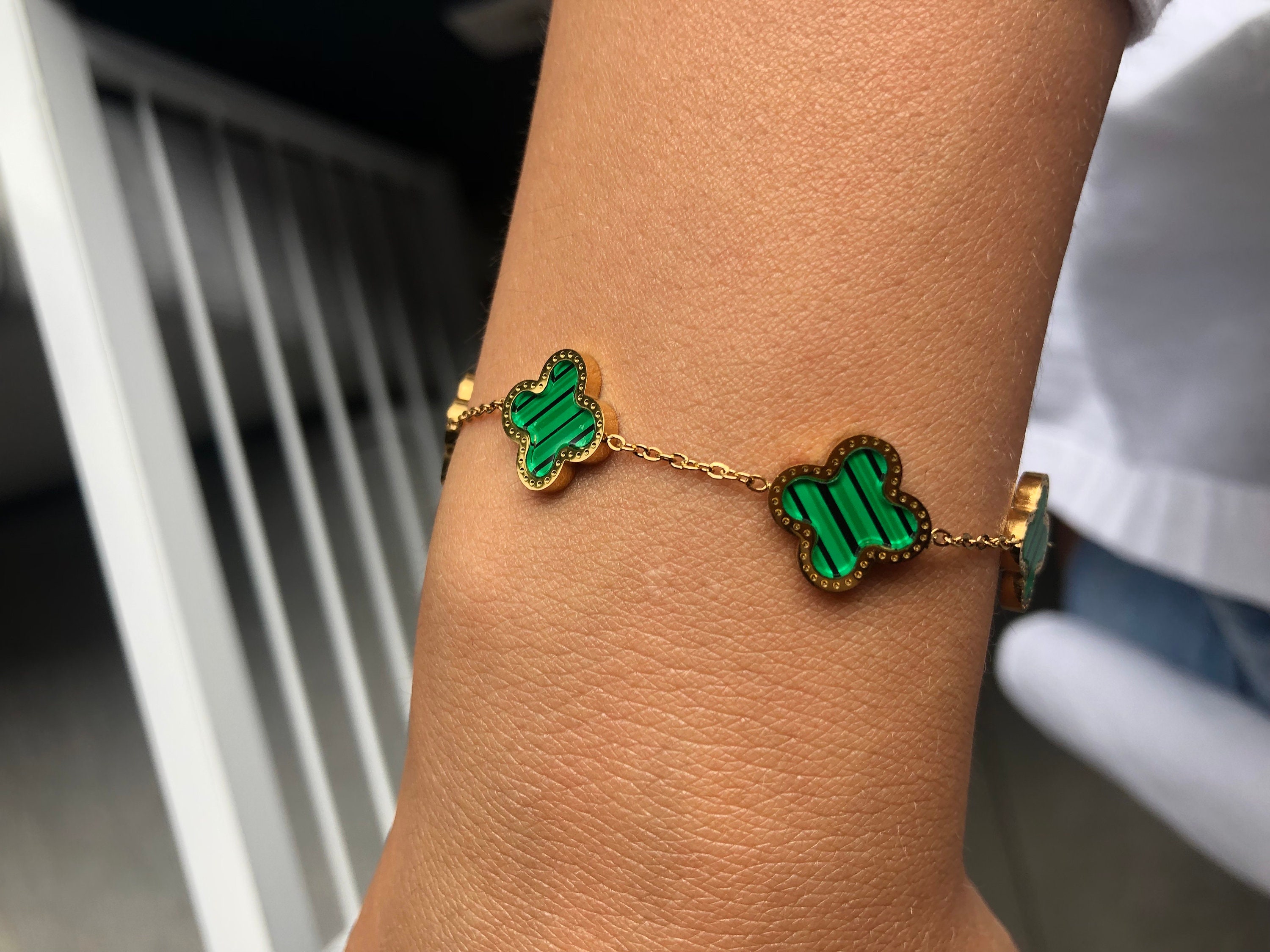 Pulsera Van Cleef pulsera de acero regalo para novia regalo - Etsy España