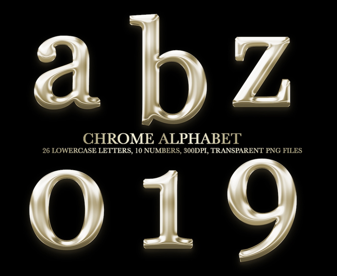 Chrome Alphabet Png,gold Chrome Letters PNG Clipart,metallic Letters ...
