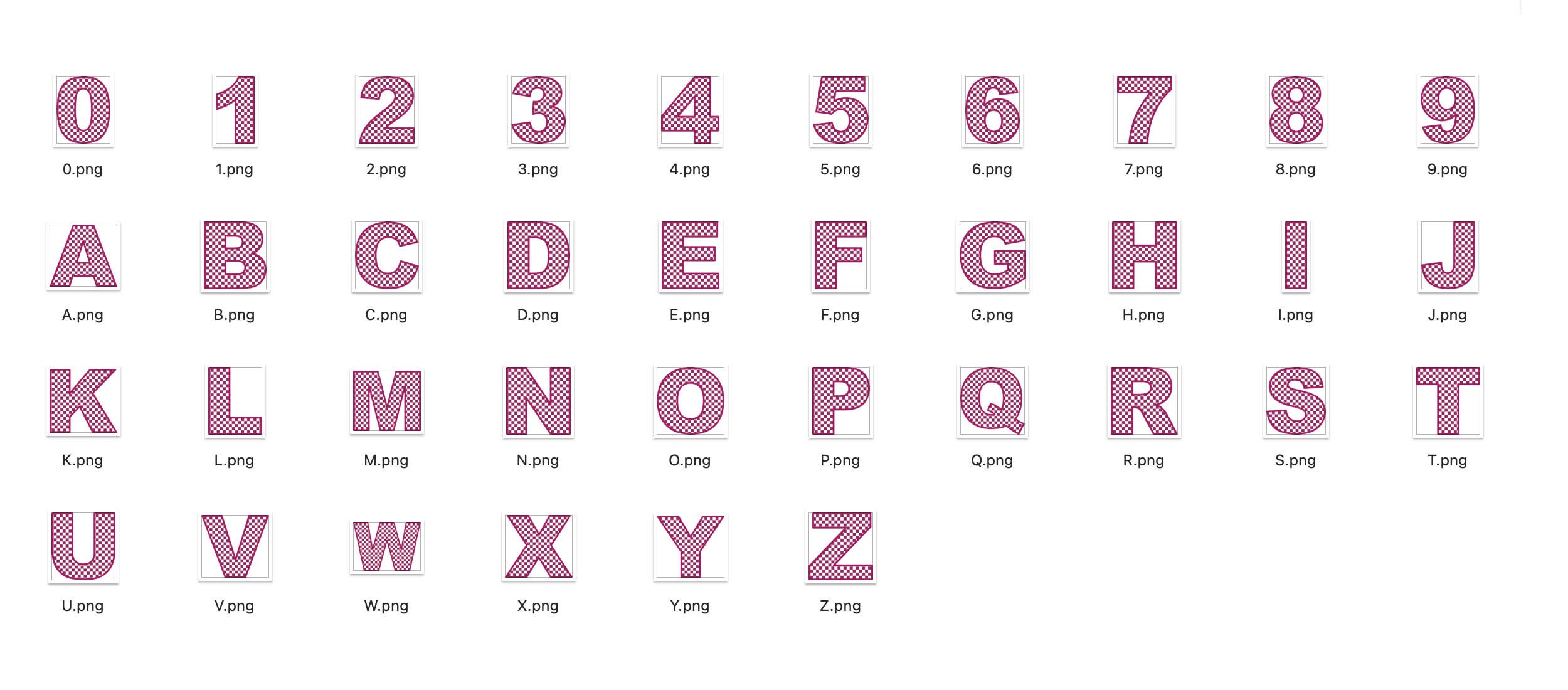 7 Sets Checkered Letters Clipart,sport Letters Png,checkered Font Png ...