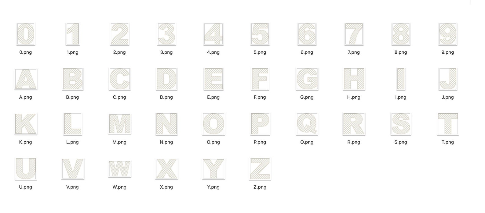 7 Sets Checkered Letters Clipart,sport Letters Png,checkered Font Png ...