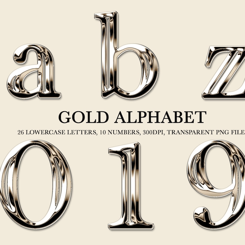 Gold Bubble Letters Png Transparent - Etsy