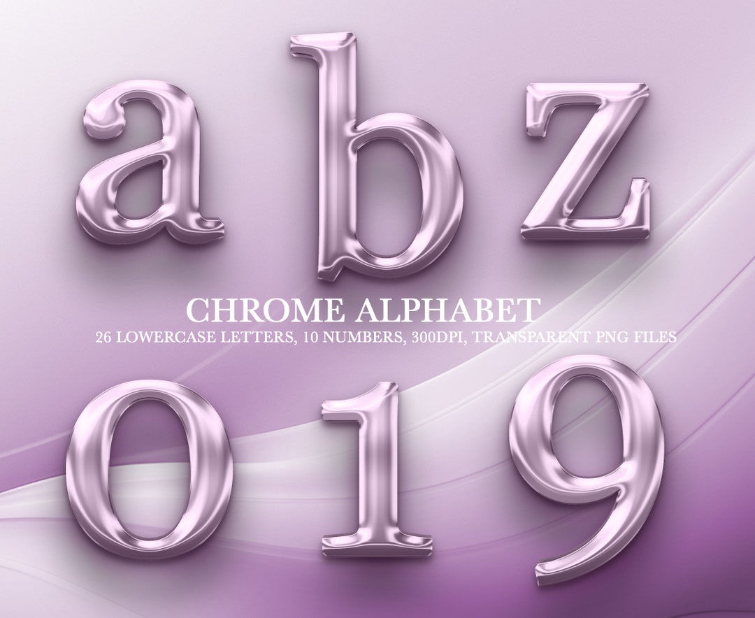 Chrome Alphabet Png,purple Chrome Letters PNG Clipart,metallic Letters ...