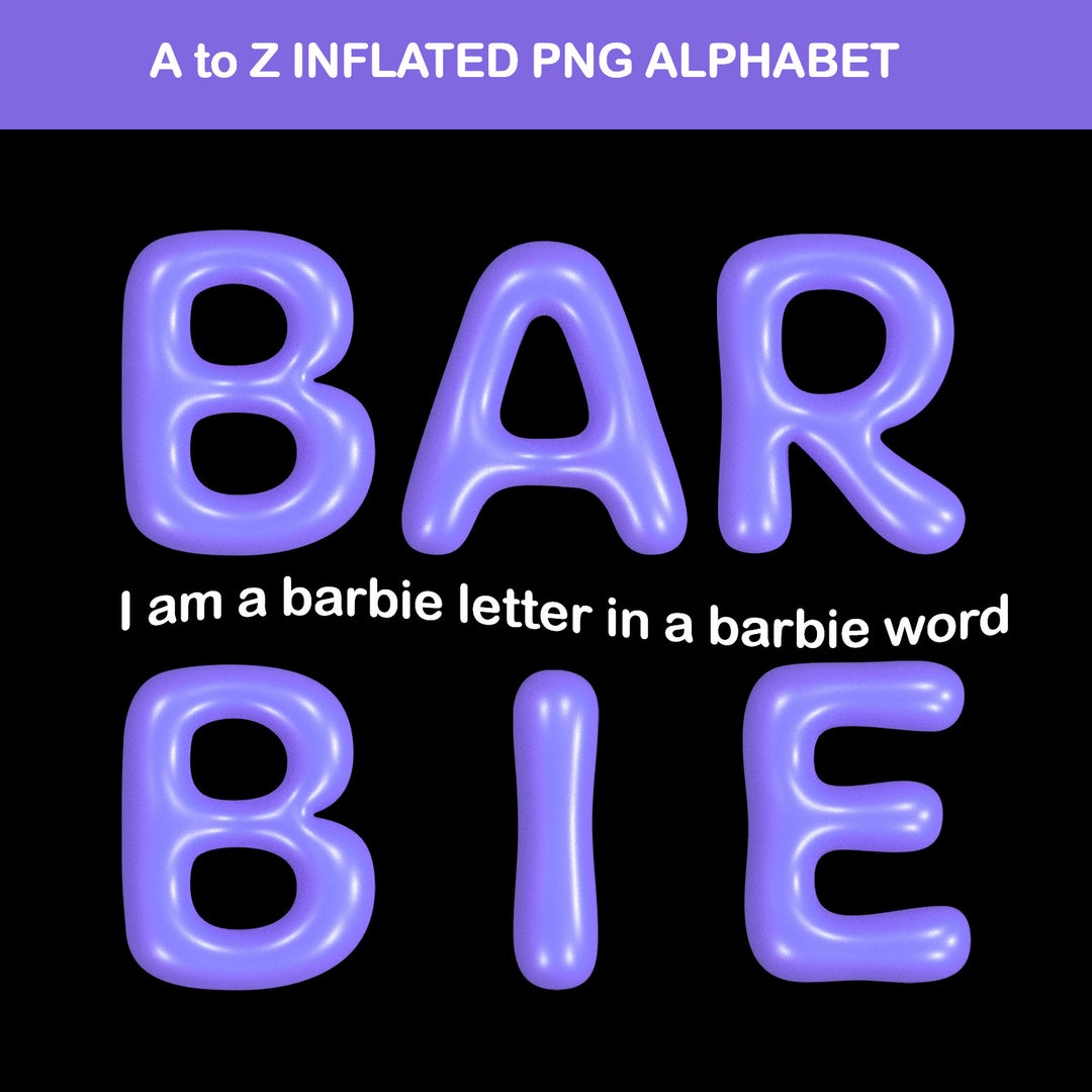 3D Inflated Doodle Letters,3d Inflated Puff Alphabet Clipart,3d Bubble ...