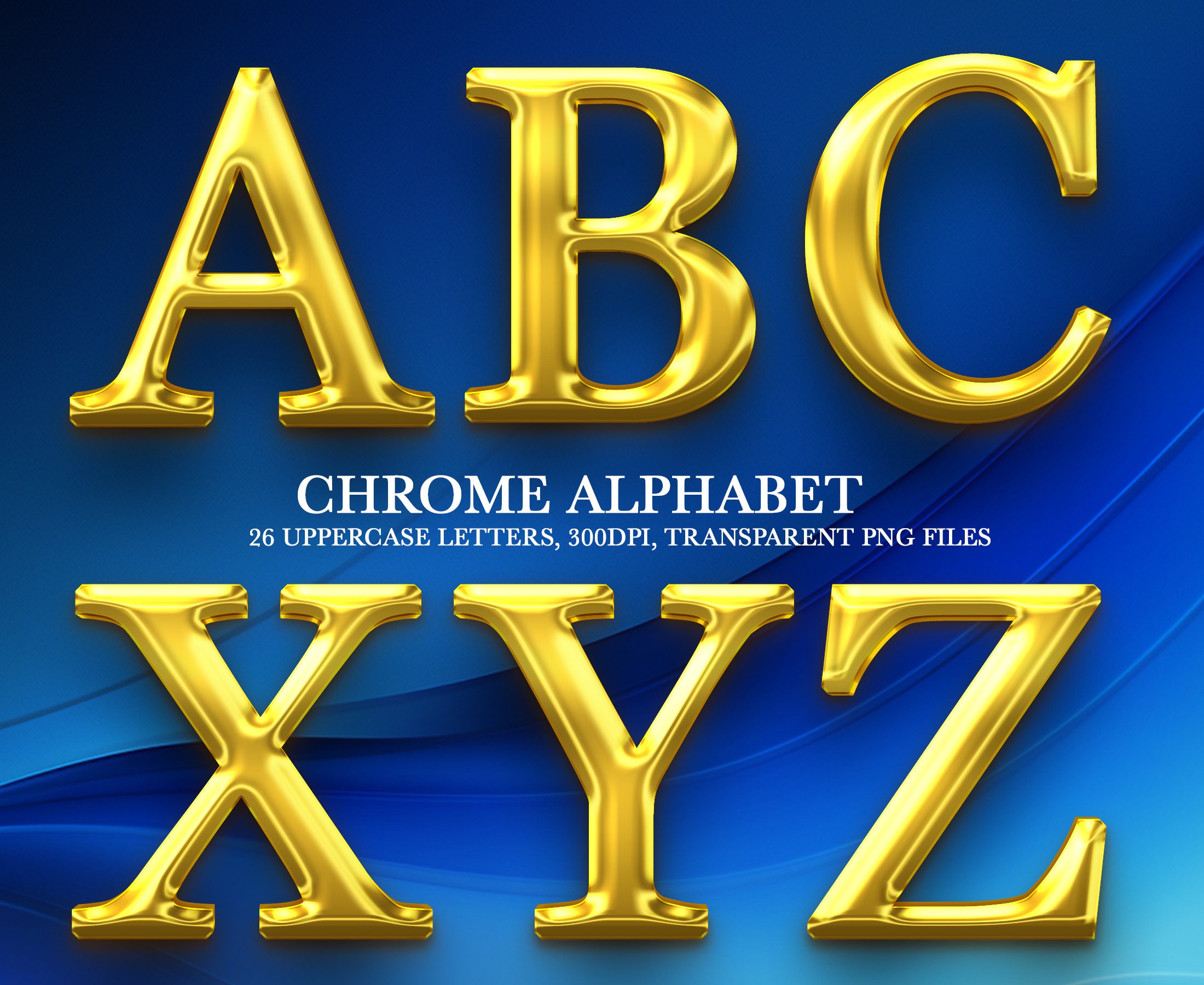 Gold Chrome Letters, A-Z Gold Chrome Alphabet, PNG, Clipart, Gold ...