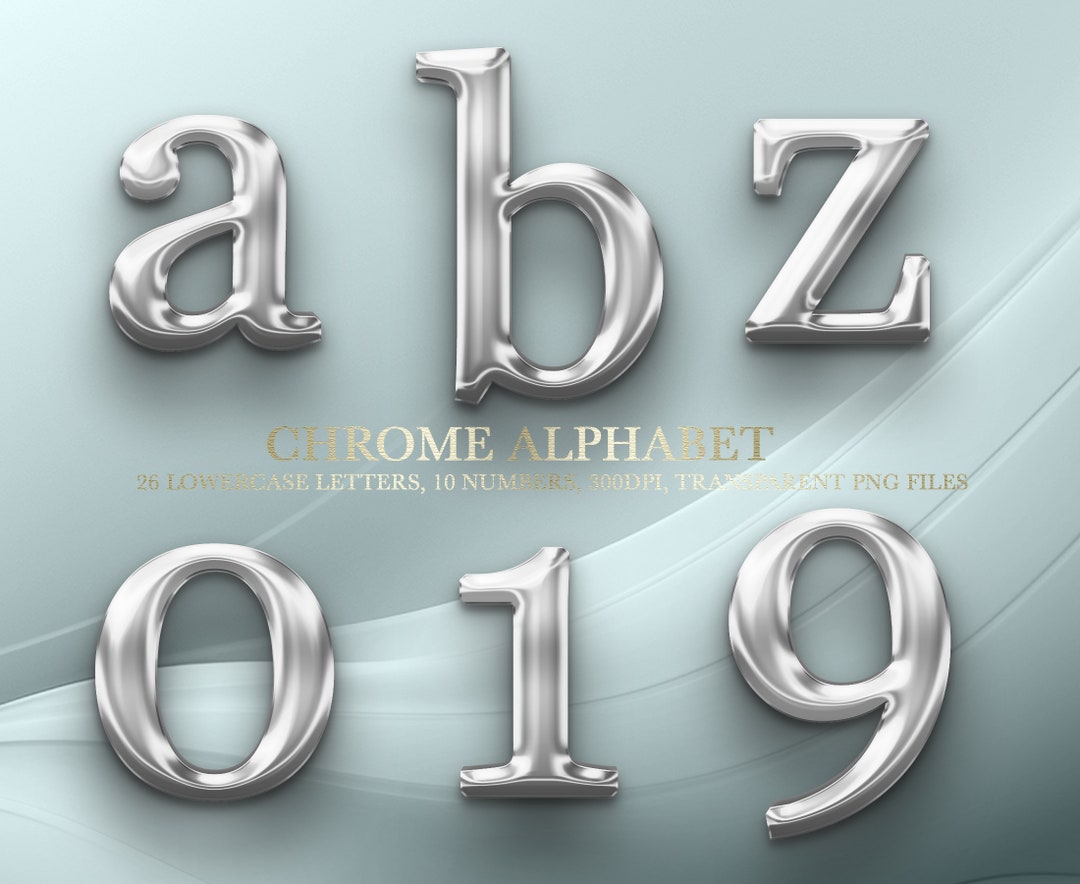 Chrome Alphabet Png,silver Chrome Letters PNG Clipart,metallic Letters ...