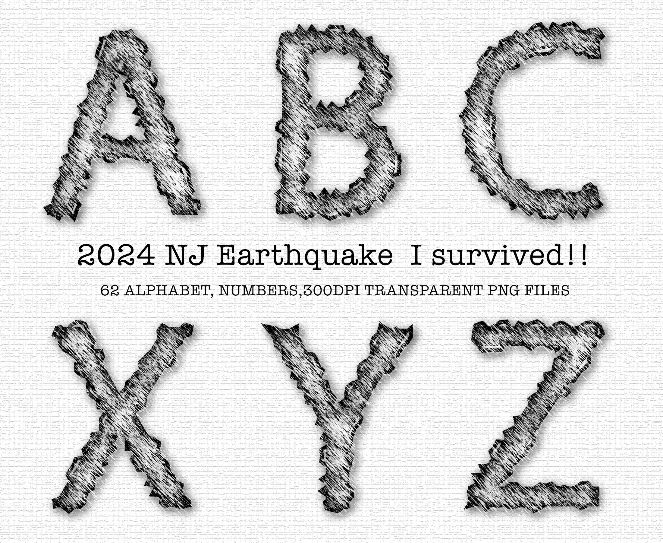 Earthquake Alphabet Png Files, Earthquake Font Png, Crackle Font Png ...