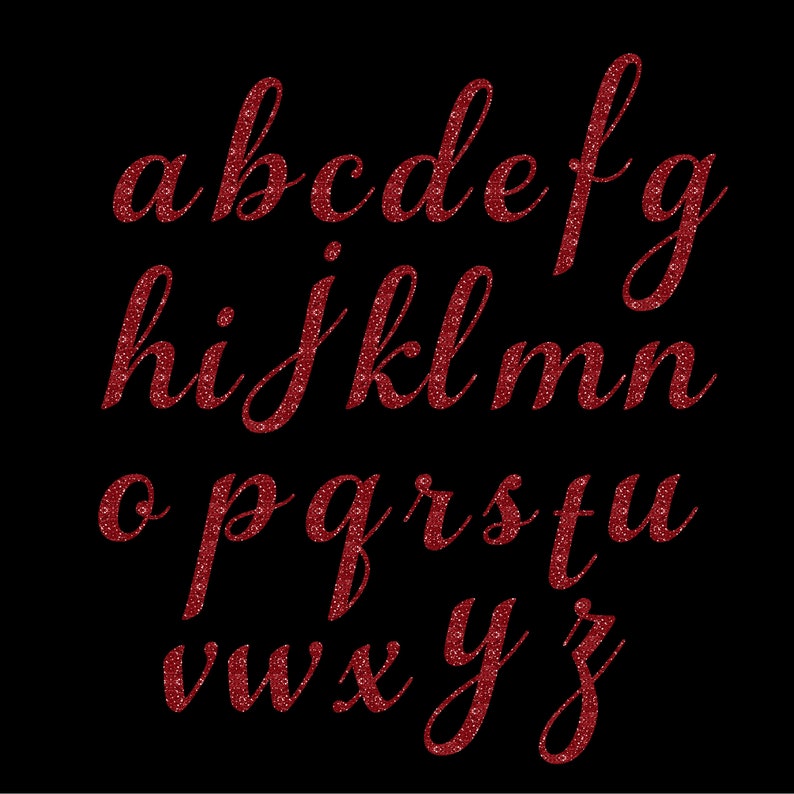 Red Glitter Digital Alphabet,bling Letters Clipart,glitter Alphabet ...