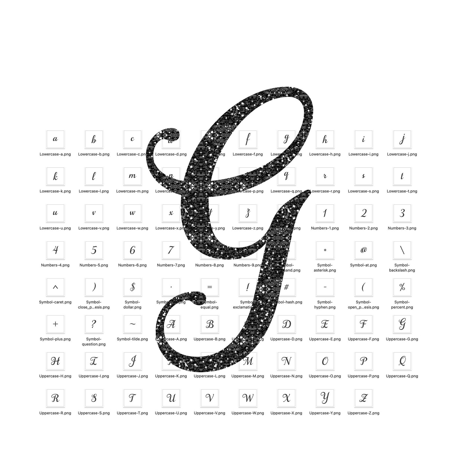 Black Glitter Digital Alphabet,bling Letters Clipart,glitter Alphabet ...