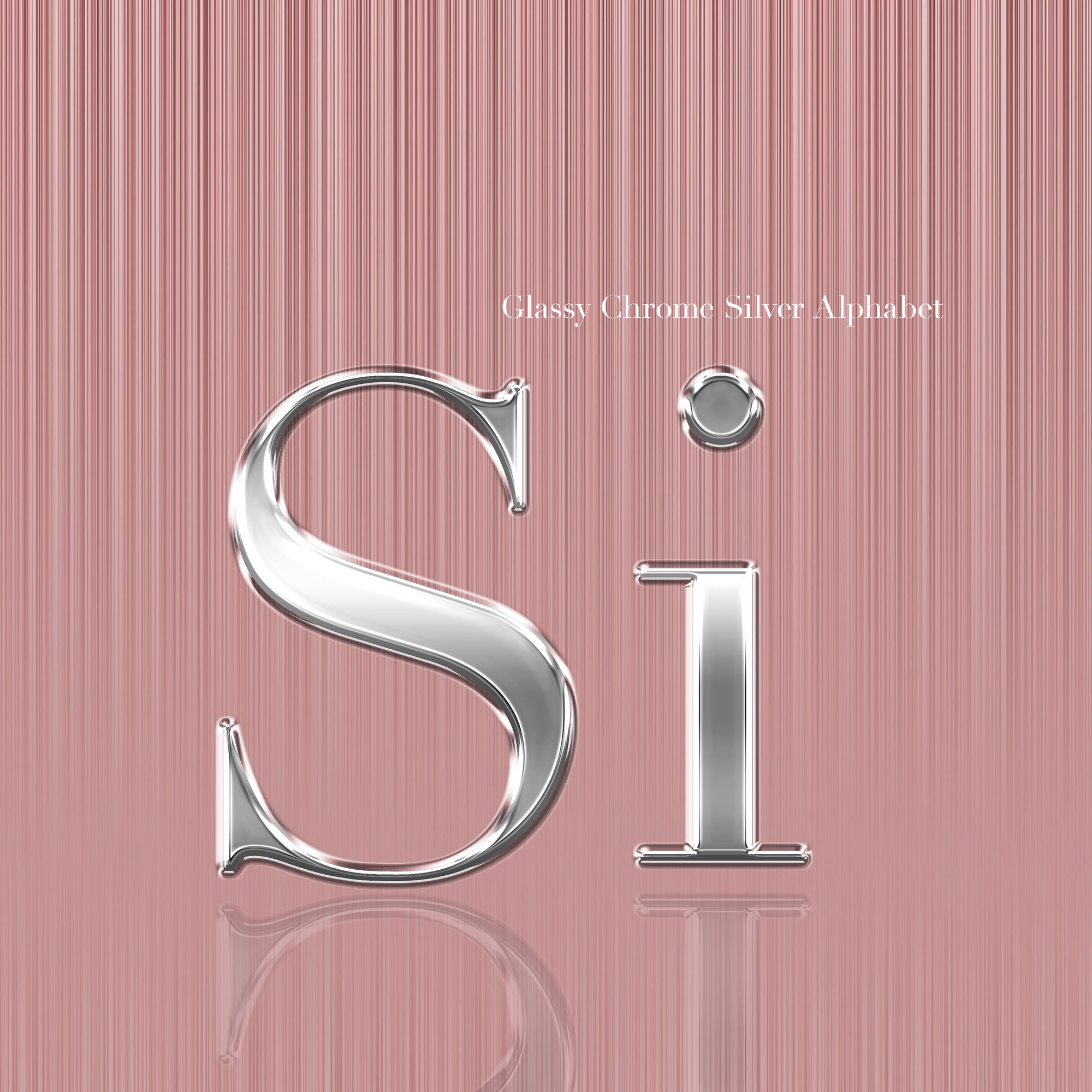 Glassy Silver Chrome Alphabet PNG Clip Art | Silver Chrome Letters ...
