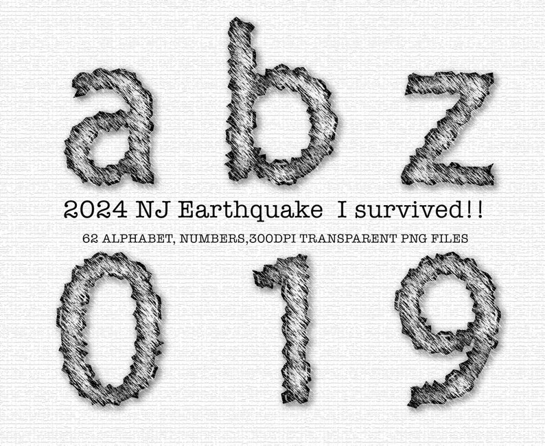 Earthquake Alphabet Png Files, Earthquake Font Png, Crackle Font Png ...