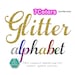 Gold Chrome Letters, A-Z Gold Chrome Alphabet, Gold Chrome PNG, Gold ...