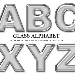 Transparent Glass Letters, Glass Alphabet, Glass PNG, Glass Clipart ...