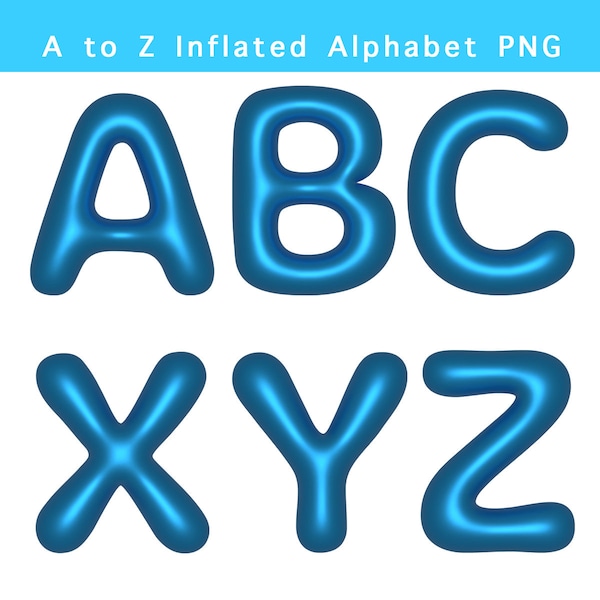 Blue Bubble Letters - Etsy