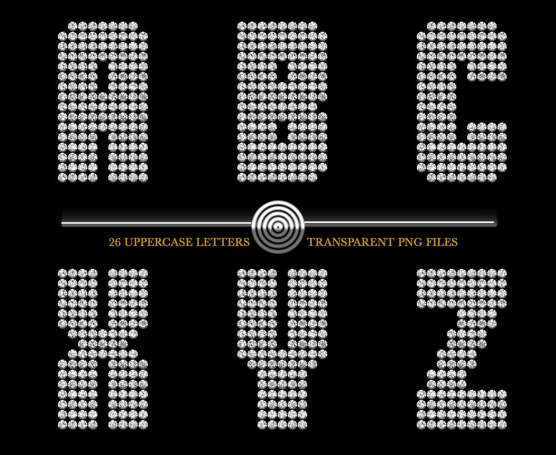 A-Z Diamond Stud Letters PNG Clipart,gems Alphabet,silver Letters ...