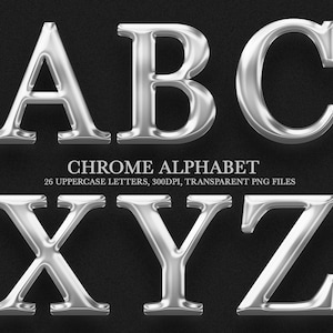 Chrome Alphabet Png,silver Chrome Letters PNG Clipart,metallic Letters ...