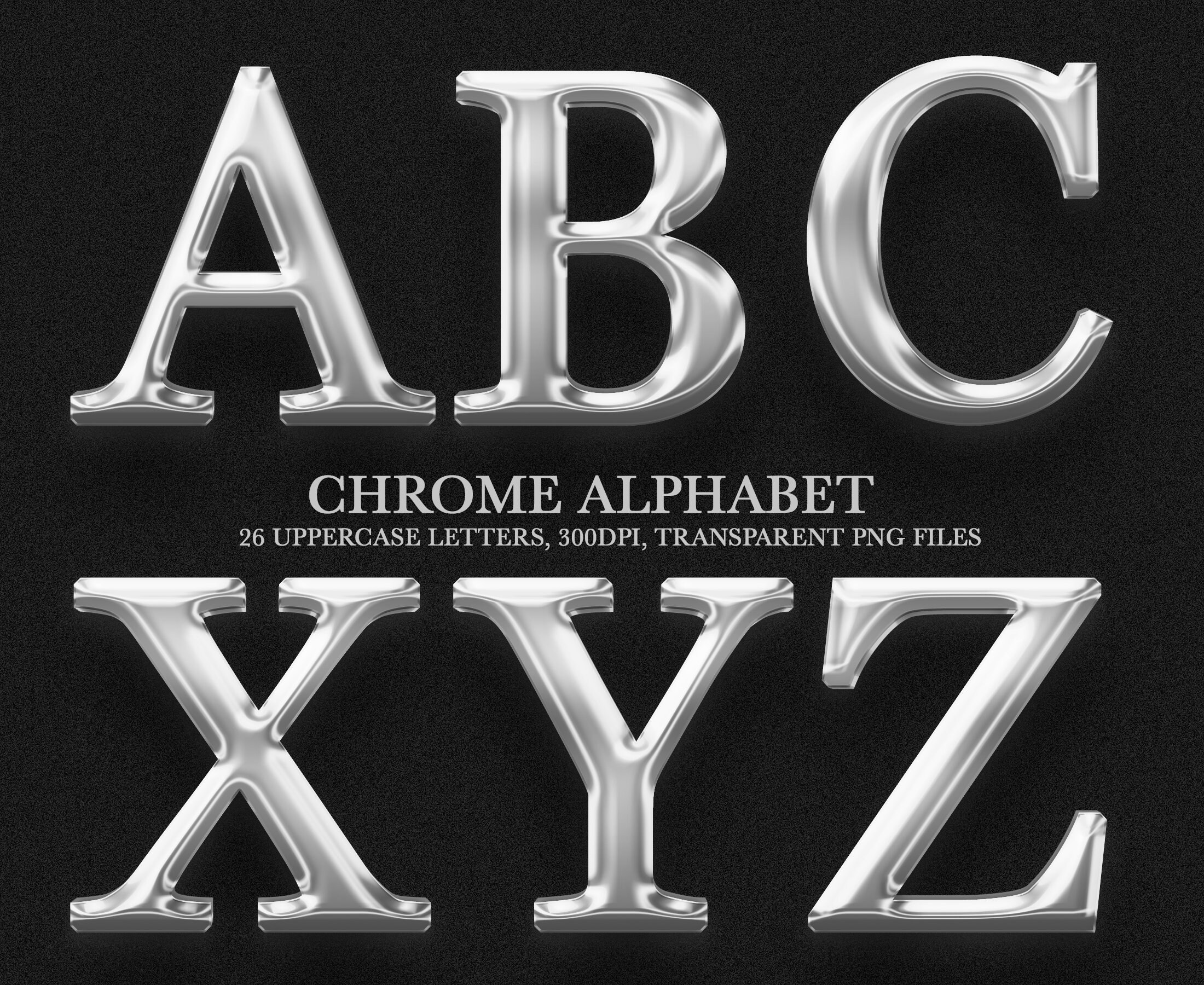 Chrome Alphabet Png,silver Chrome Letters PNG Clipart,metallic Letters ...