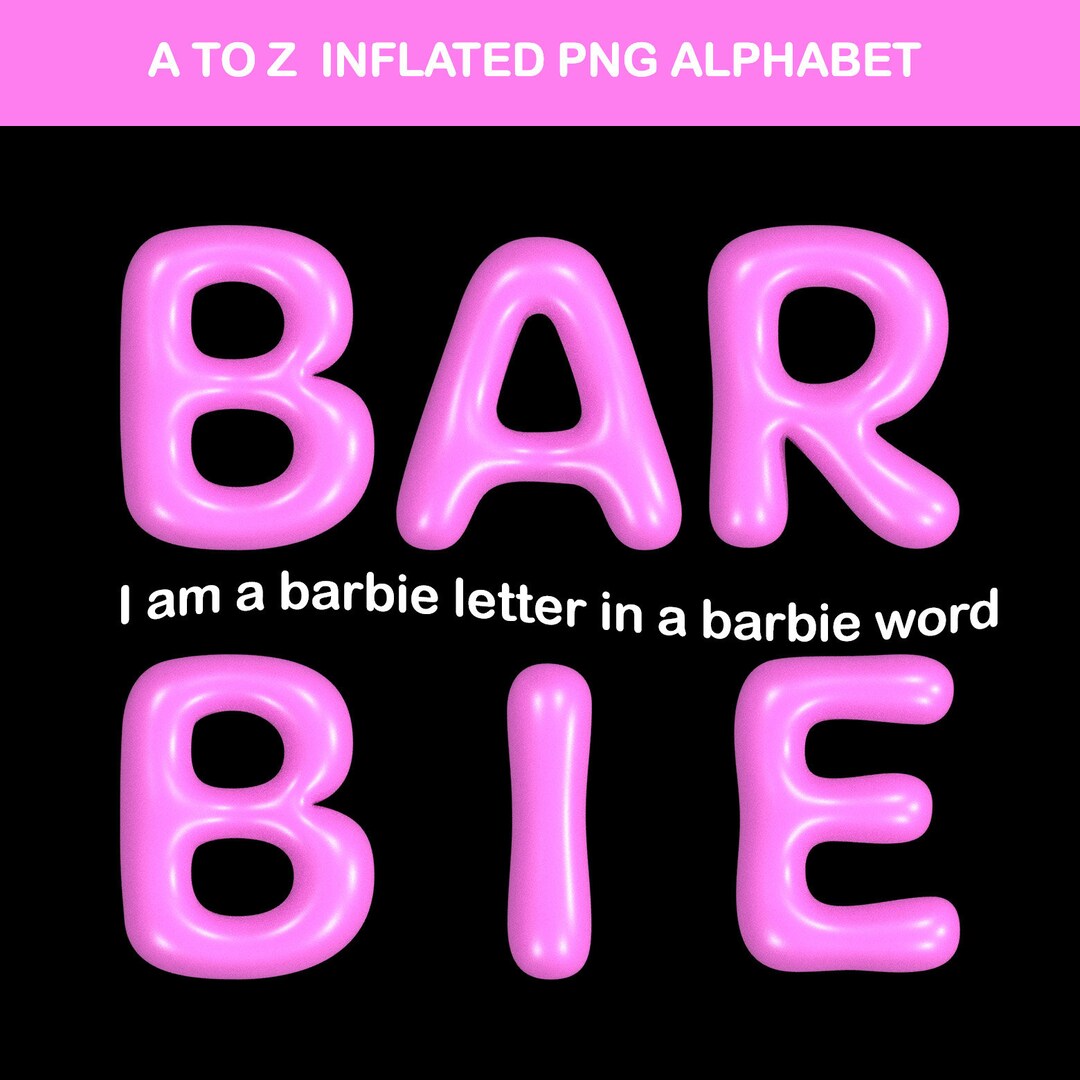 3D Inflated Doodle Letters,3d Inflated Puff Alphabet Clipart,3d Bubble ...