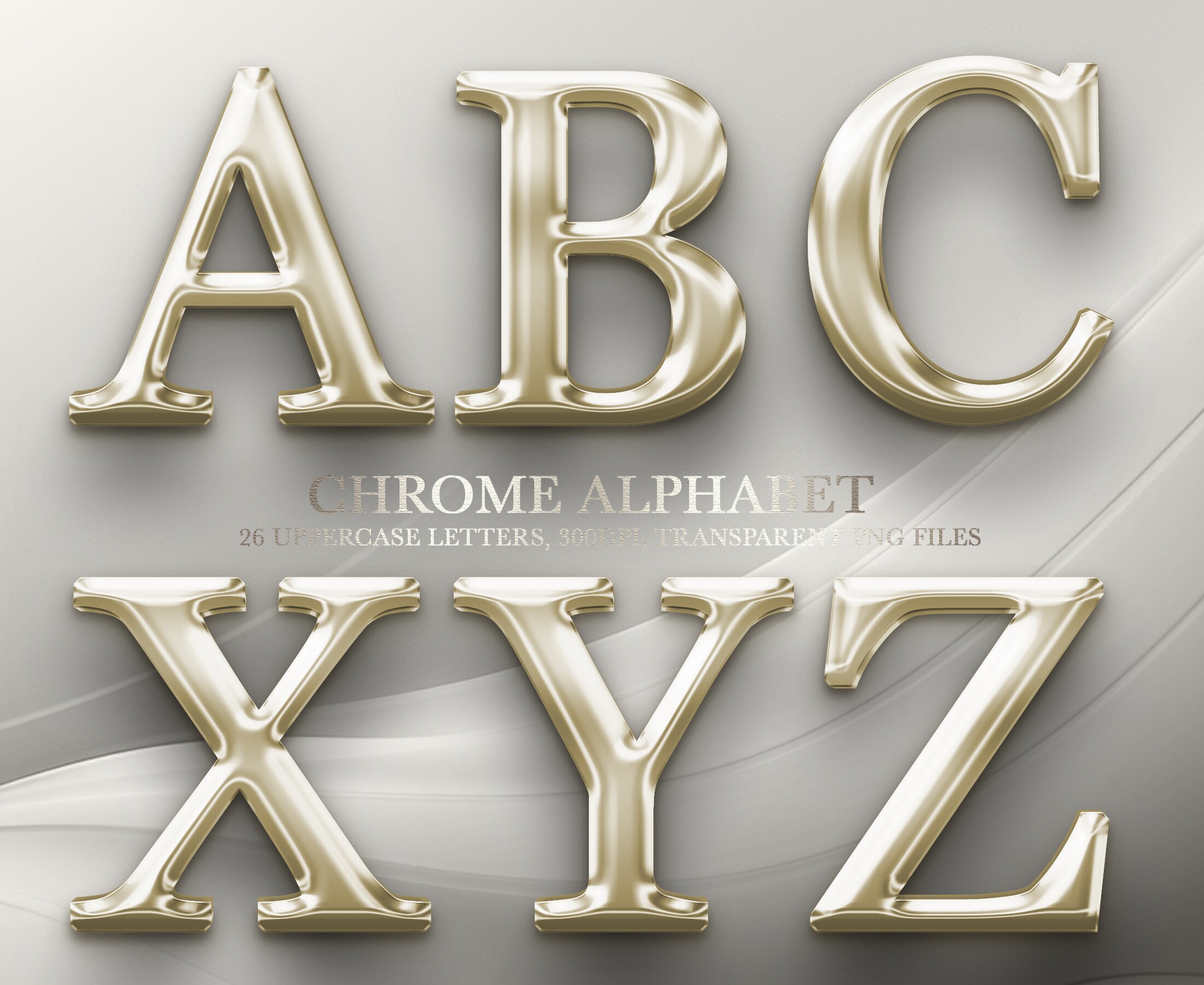 Chrome Alphabet Png,gold Chrome Letters PNG Clipart,metallic Letters ...