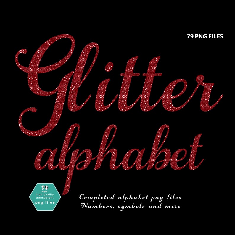 Red Glitter Digital Alphabet,bling Letters Clipart,glitter Alphabet ...