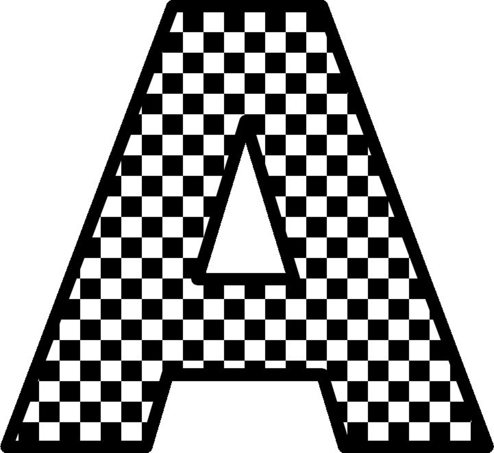 7 Sets Checkered Letters Clipart,sport Letters Png,checkered Font Png ...