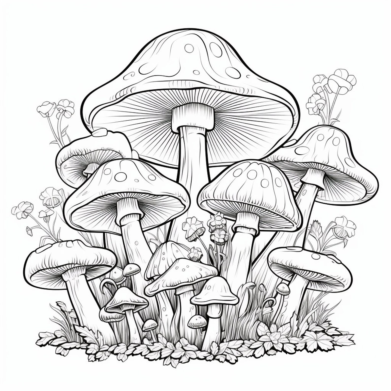 Mushroom Coloring Book Fantastic Fungi Magic Mushrooms - Etsy