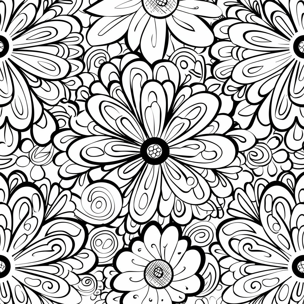 100 Page Zen Pattern Coloring Book Childrens Adult Volume 1 8.5x11 PDF ...