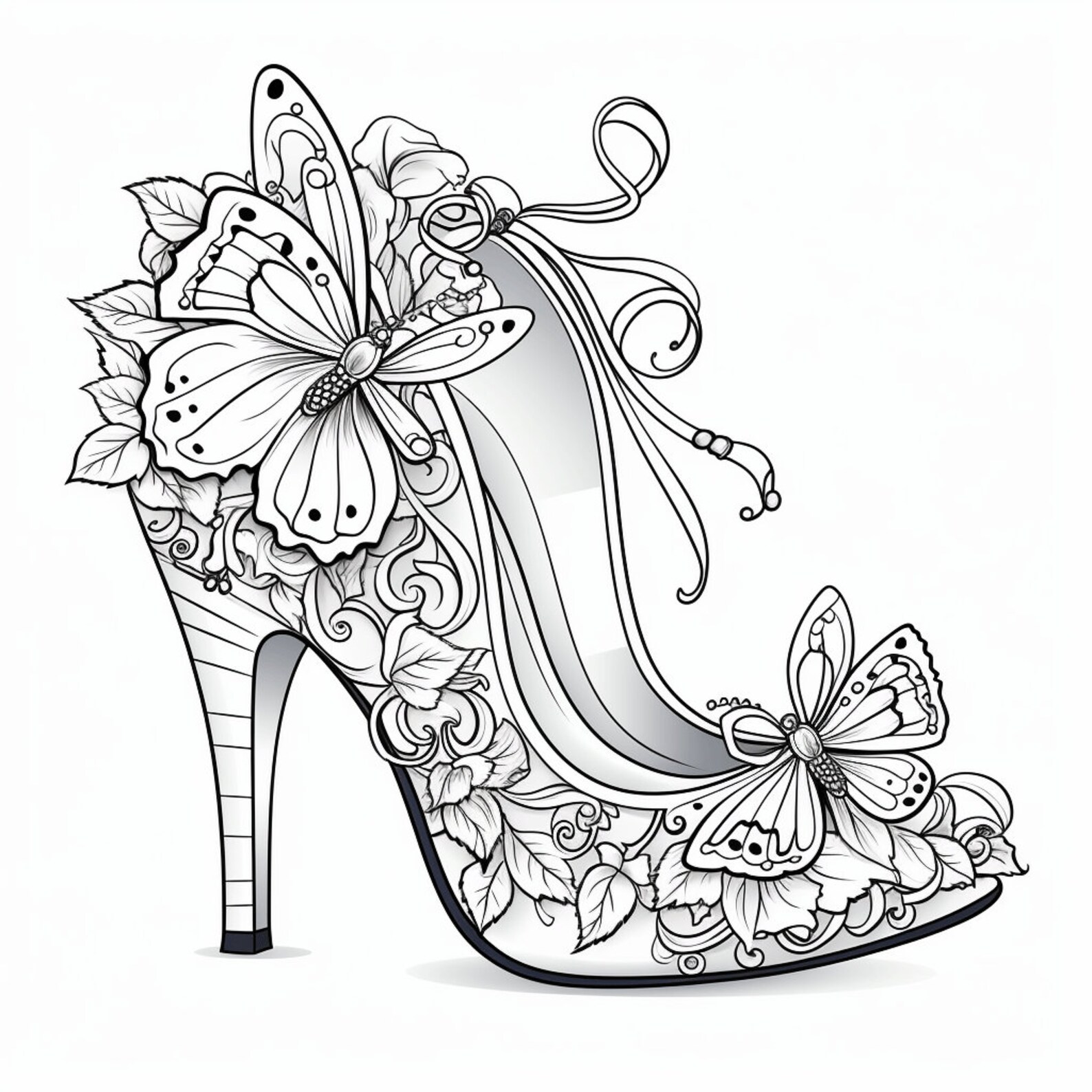 50 Page Boujee Chic Footwear Coloring Book, Volume 2, PDF 8.5"x 11" - Etsy