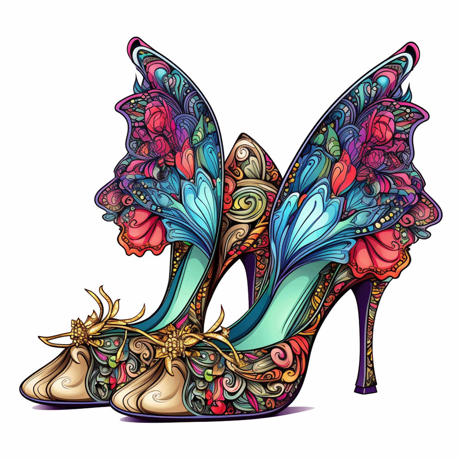 50 Page Boujee Chic Footwear Coloring Book, Volume 2, PDF 8.5"x 11" - Etsy