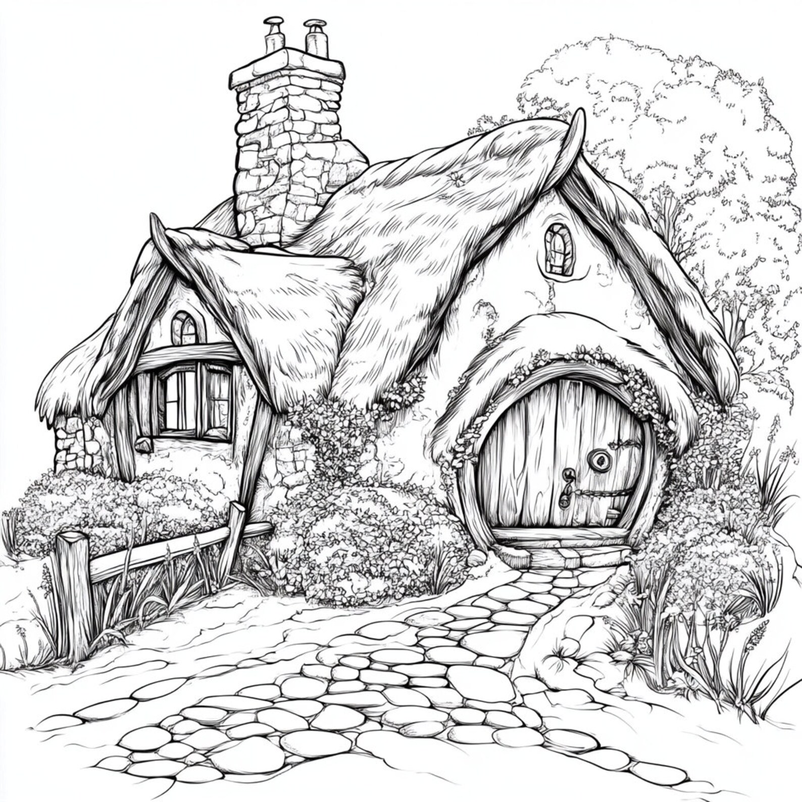 10 Page Sample Homes of the Shire Coloring Book Childrens Adult Volume ...