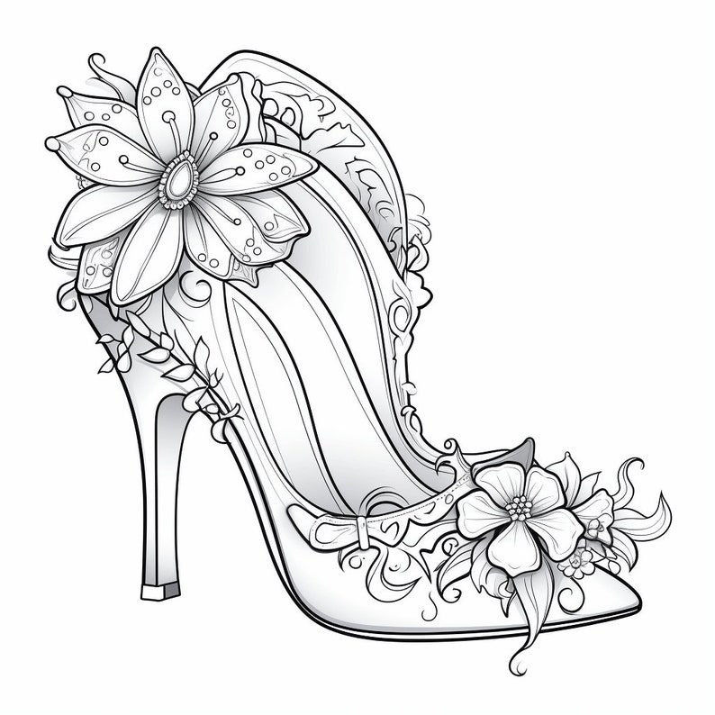 50 Page Boujee Chic Footwear Coloring Book, Volume 2, PDF 8.5"x 11" - Etsy