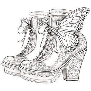 50 Page Boujee Chic Footwear Coloring Book, Volume 2, PDF 8.5"x 11" - Etsy