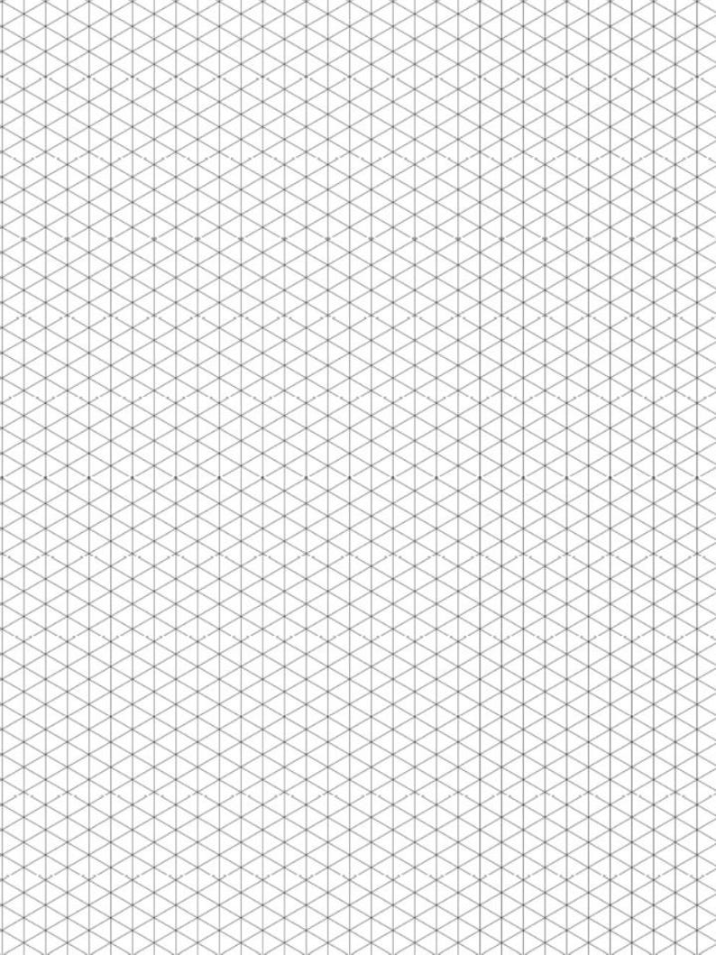 100 Page Isometric Paper 8.5"x11" PDF Page Printable - Etsy